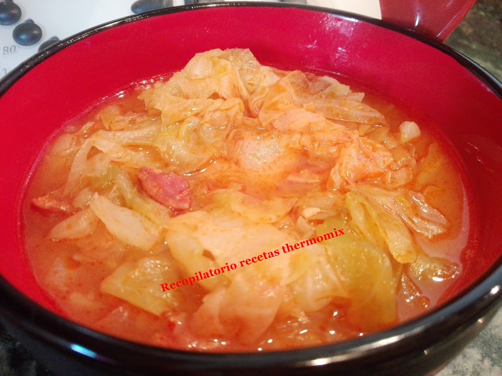 Recopilatorio de recetas thermomix: Potaje de repollo con chorizo thermomix