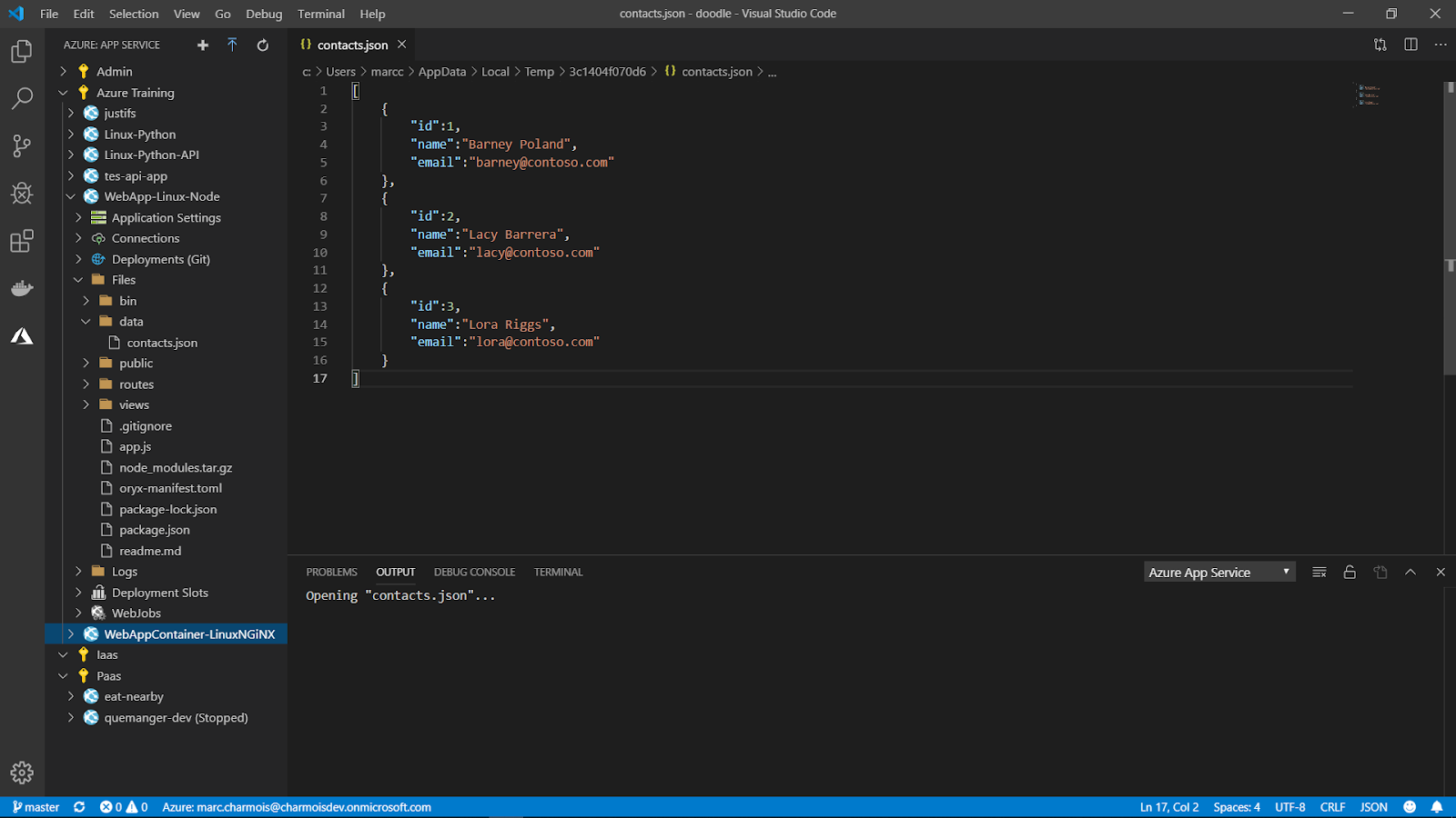 Azure And Co Build A Node Js Application And Deploy It Git Push To An Azure Linux Web App