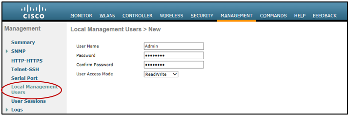 @gufuent: Configuración de usuario de administración local - WLC Cisco