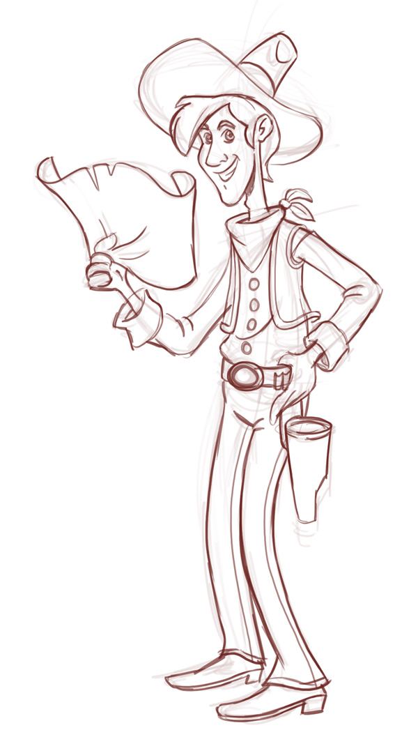 Learning drawing principles: cowboy