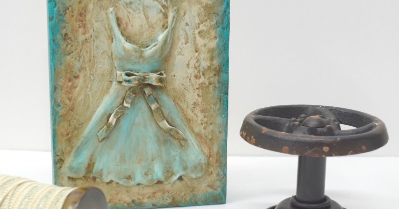 Donna J. Designs: Beautiful Sculpted Clay Dress on Wood Canvas