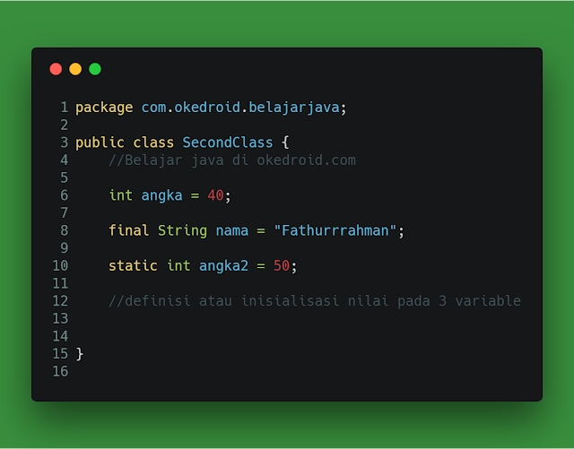 Belajar Mengakses Variabel Dari Class Lain Di Jadwal Java - Java Media Kita