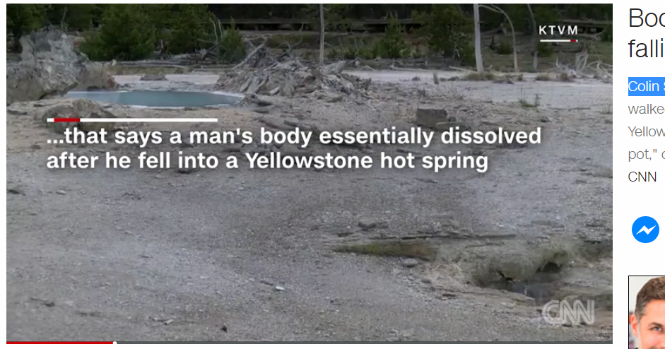The Mindless Freaks: Man Dissolves in Yellowstone Hot Spring..Mike ...