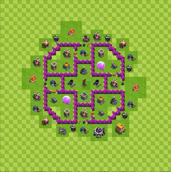 Base Layout Town Hall Level 6 Tipe Farming | COC Indonesia