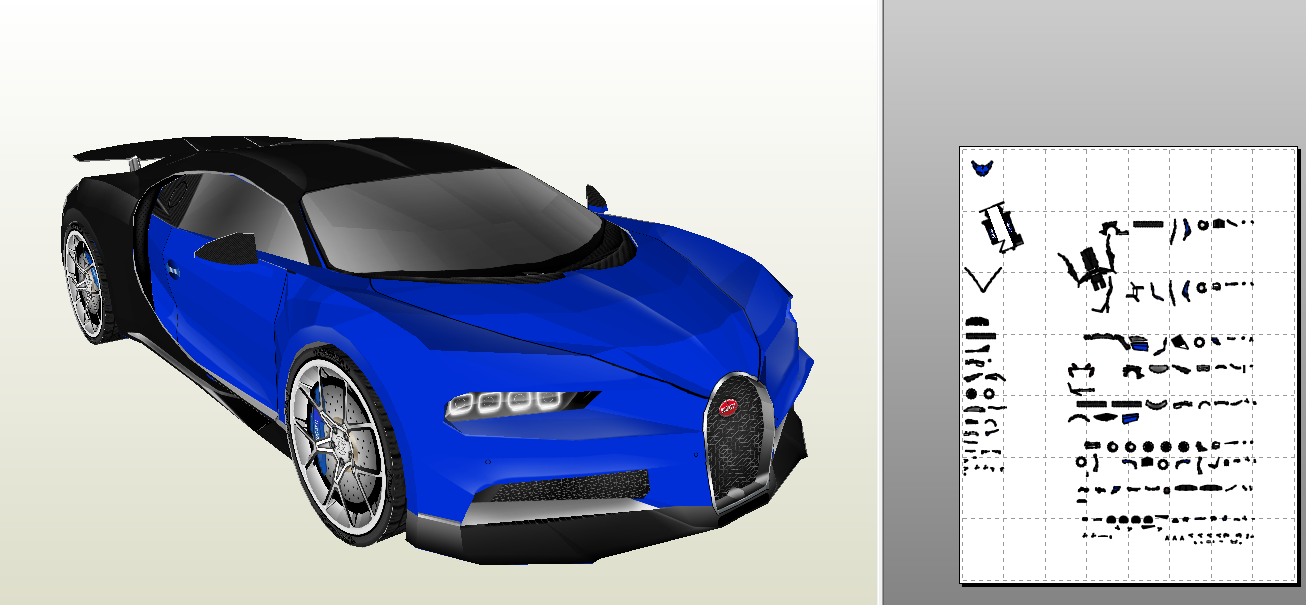 Of Paper Bugatti Template