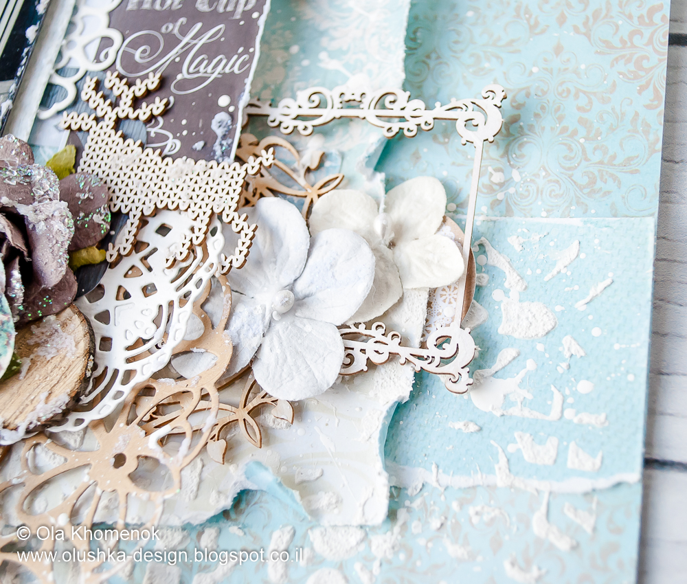 Scrap and Craft: A hot cup of magic. Winter themed layout by Ola