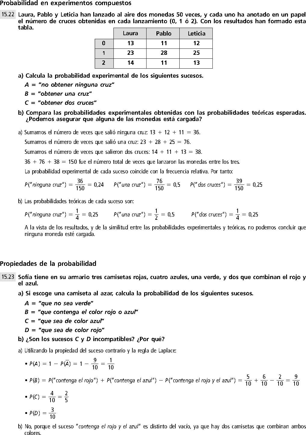 PROBABILIDAD EJERCICIOS RESUELTOS DE SECUNDARIA–MATEMATICA 4 ESO PDF