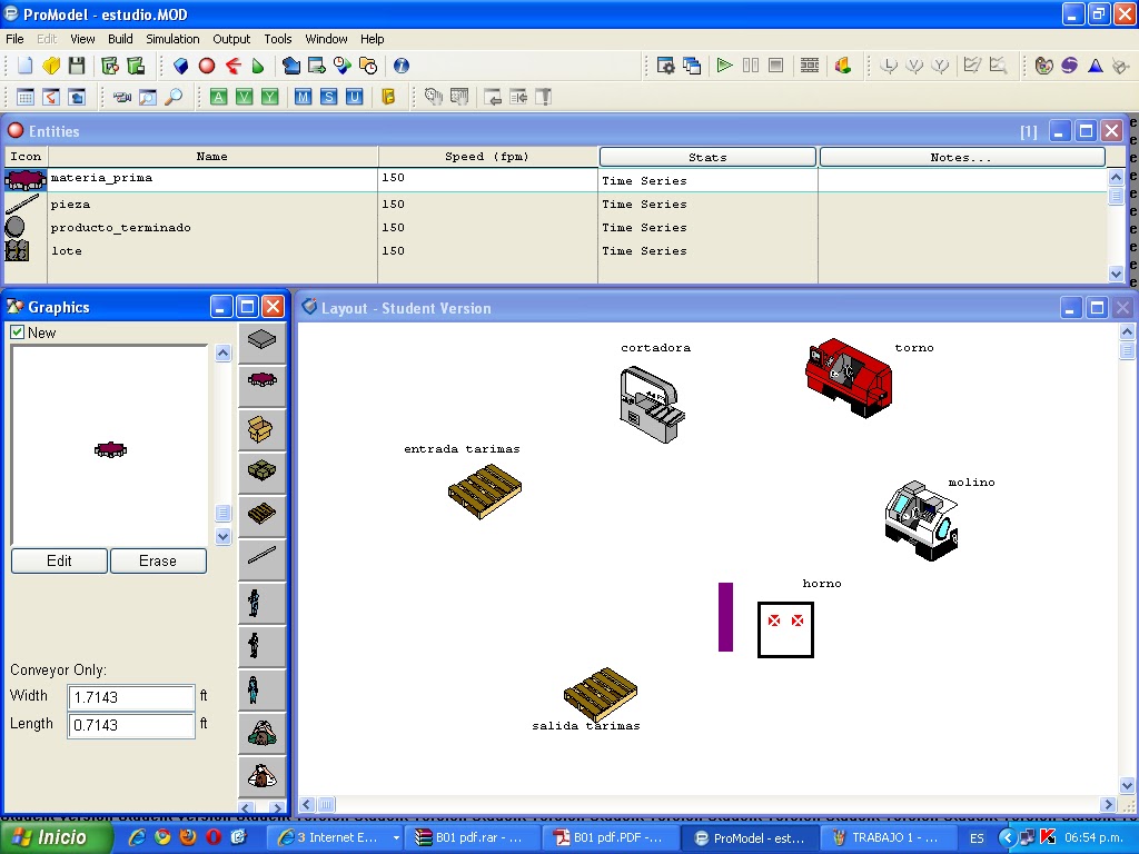 Estudio del Trabajo: Simulacion en Promodel