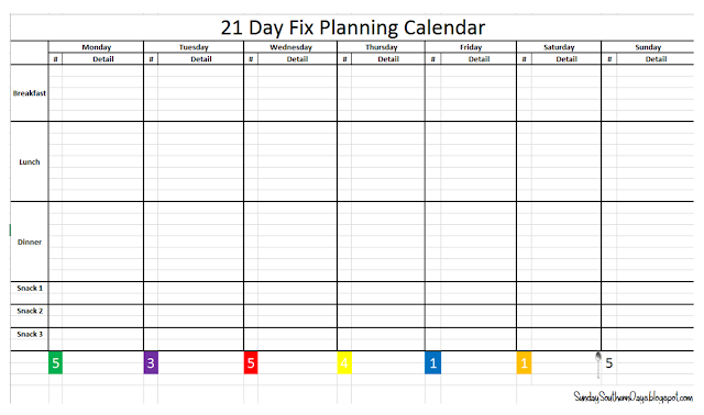 21 Day Fix Printable and Electronic Tracker - FREE