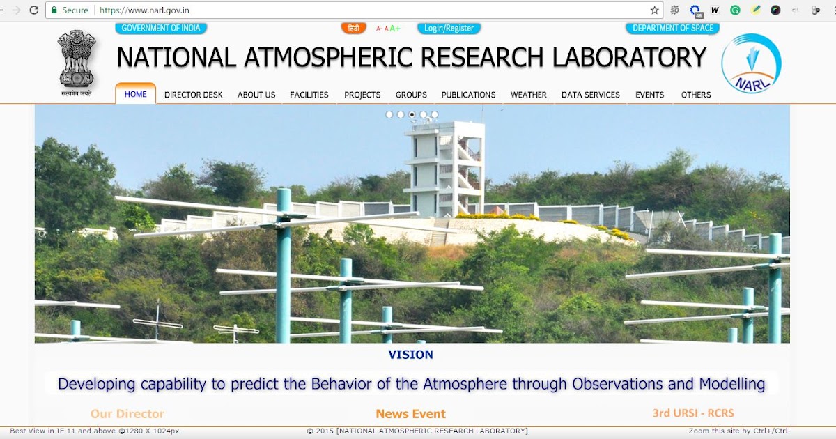 Advertisement for the position of SD in National Atmospheric Research ...