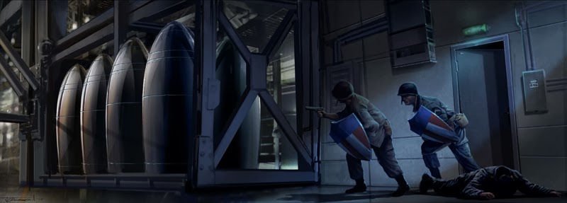 Thrilling CAPTAIN AMERICA: THE FIRST AVENGER Concept Art by James Carson