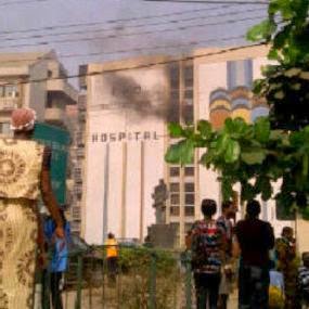 The Eko Hospital on Mobolaji Bank Anthony Way on Fire