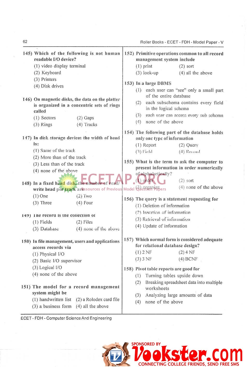 ECETAP - 2016, Previous, Model Papers, Question Papers EEE,ECE,SCE ...