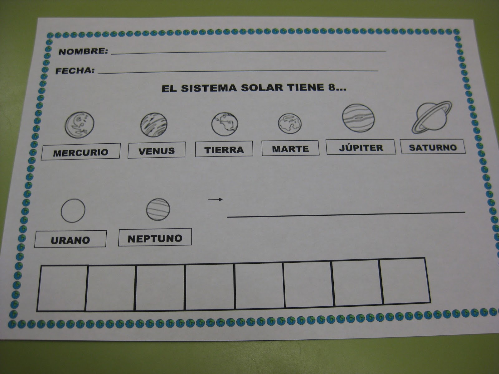 Trabajando con personitas: Nuestros Trabajos: Los Planetas
