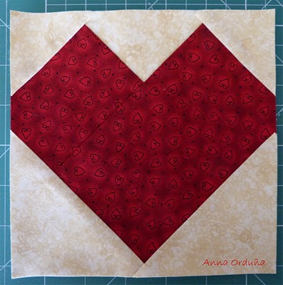 Tutoriales de Patchwork: CORAZÓN EN PAPER PIECING
