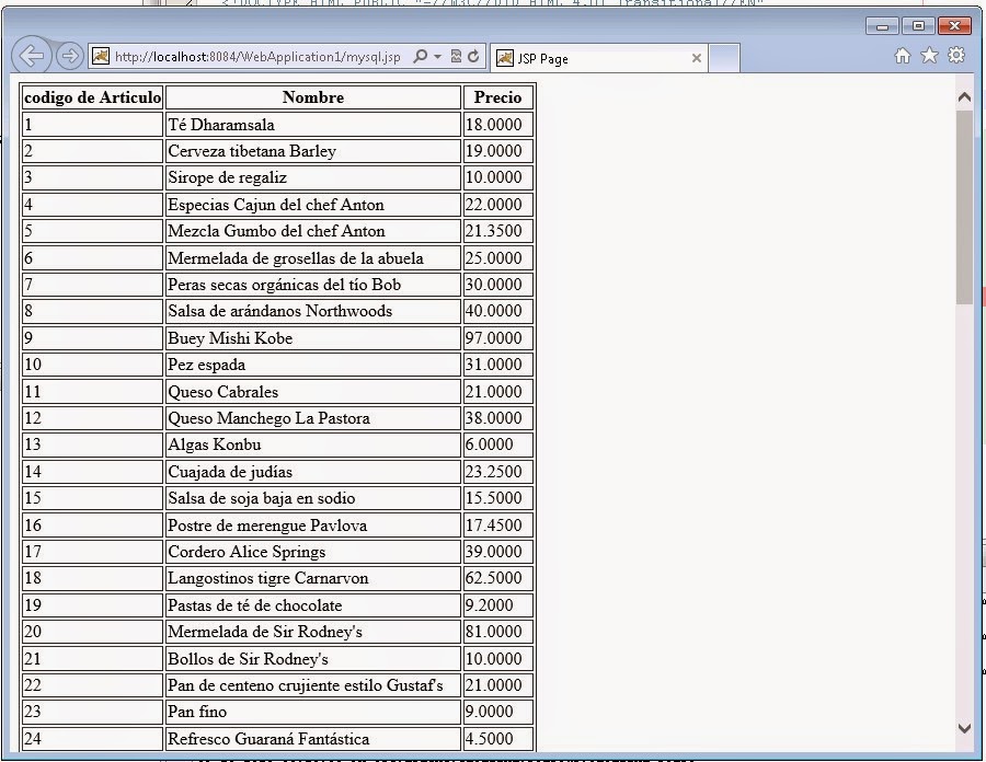 instalación de netbeans: Conexión de JSP con MYSQL
