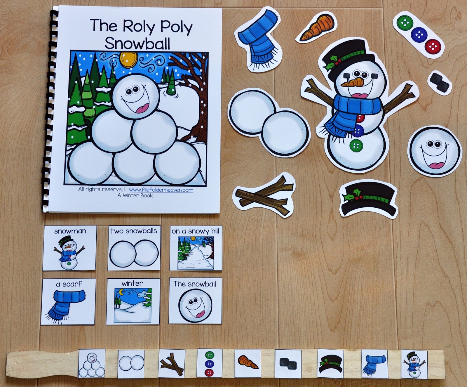 File Folder Heaven Blog: "The Roly-Poly Snowball" Adapted Book