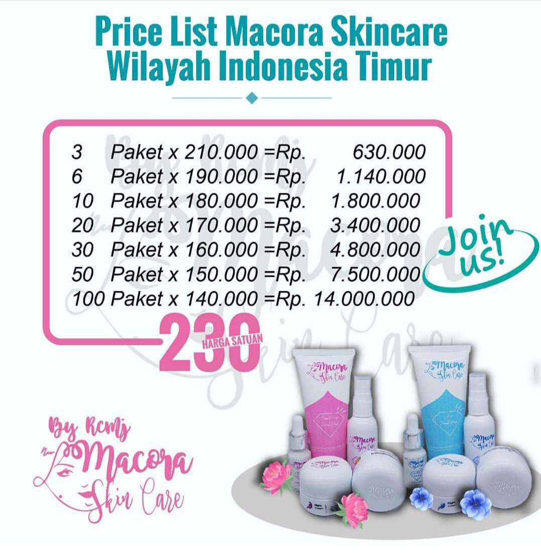 DAFTAR HARGA PRODUK MACORA SKINCARE