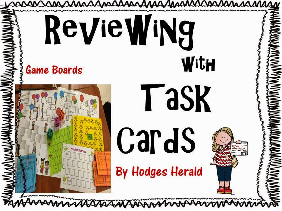Hodges Herald: Reviewing with Task Cards- Game Boards