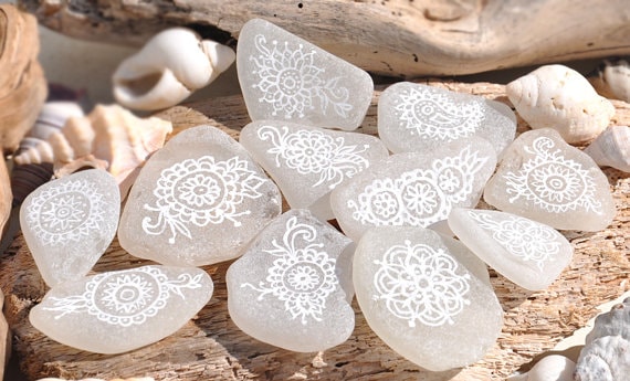 White-on-White Painted Rocks - I Love Painted Rocks