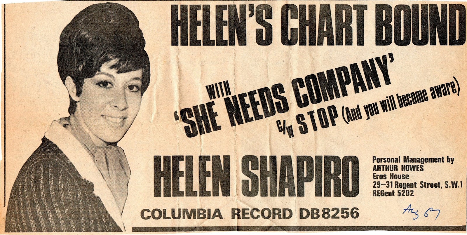 Eight Miles Higher: Music: HELEN SHAPIRO