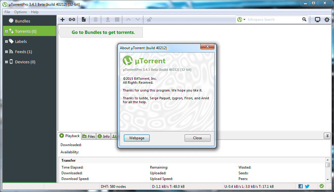 µTorrent PRO v3.4.3 Beta build 40212 With Crack Free Download Full ...