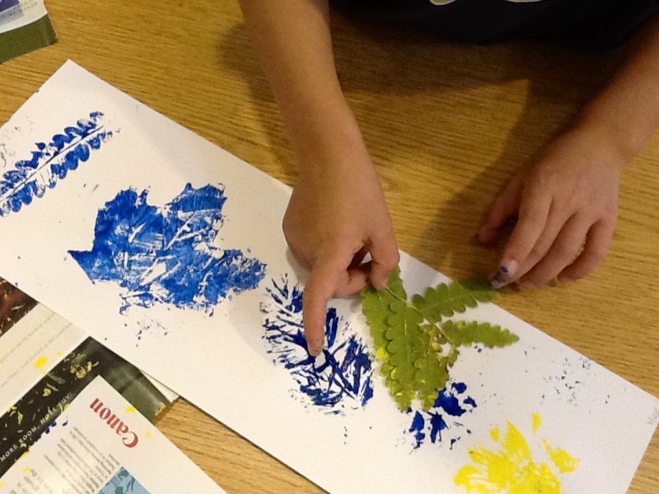 Fayston Elementary Art: Nature printing