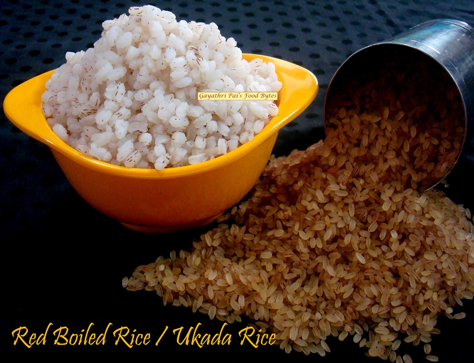 Gayathri Pai's Food Bytes: Cooking Red Boiled Ukda Rice And Pejja.