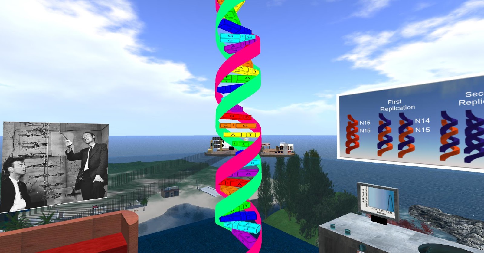 Second Life Newser: Genome Island : Learning all about our own DNA