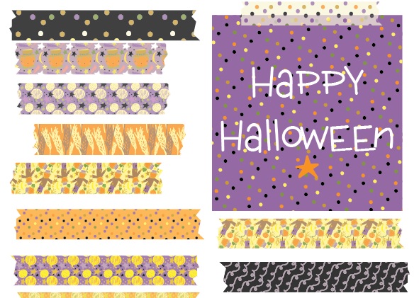 Hudson's Holidays - Designer Shirley Hudson: Digital Halloween Washi tape
