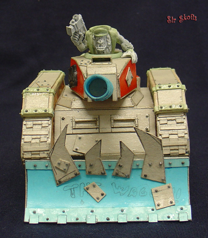 Sir Skofis's Workshop: Cardboard Ork Looted Wagon with Boomgun (scratch ...