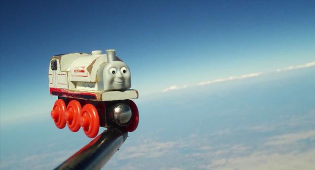 A Toy Train Sent to Space