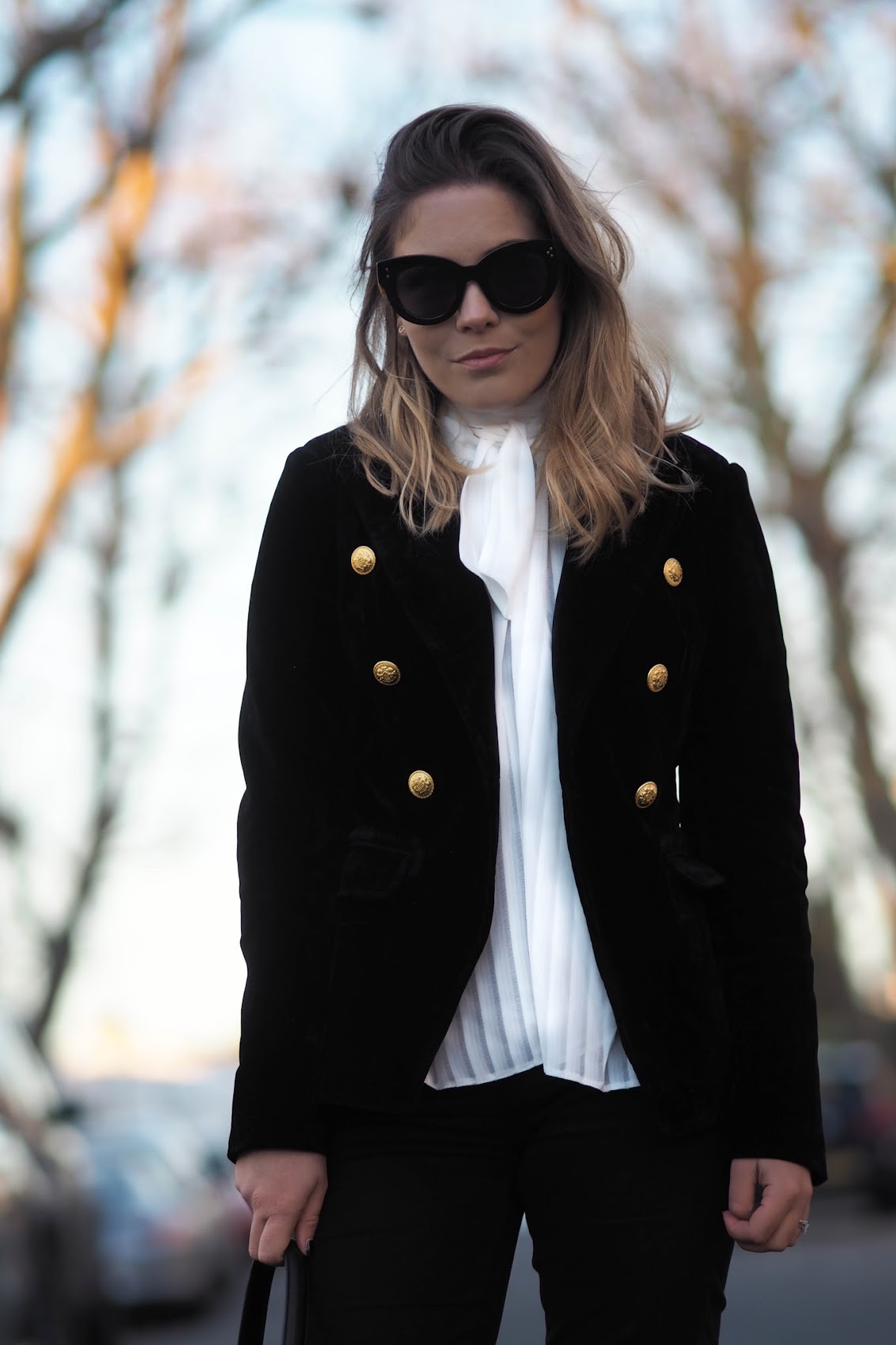BLACK VELVET MILITARY BLAZER | A FASHION FIX // UK FASHION AND ...