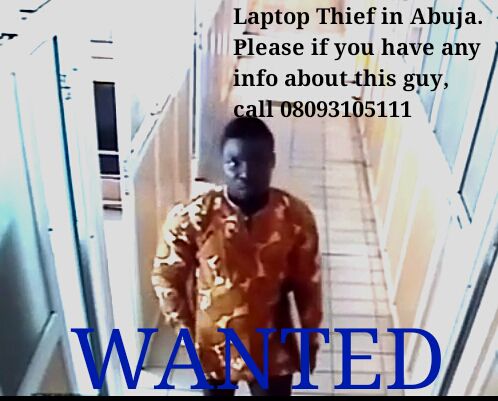 Stella Dimoko Korkus.com: Lap Top Thief In Abuja Caught On CCTV - Wanted.