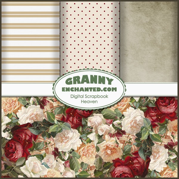 GRANNY ENCHANTED'S BLOG: Free Digital Scrapbook Paper Pack: Floral ...