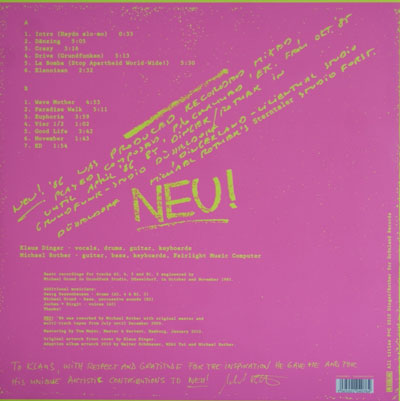 The Musical Box: Neu ´86 – en parentes