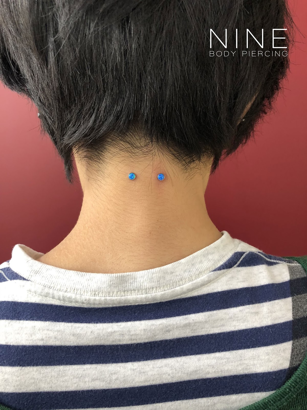NINE BODY PIERCING BLOG: Surface on Nape with Anatometal 4mm Bezel Set ...