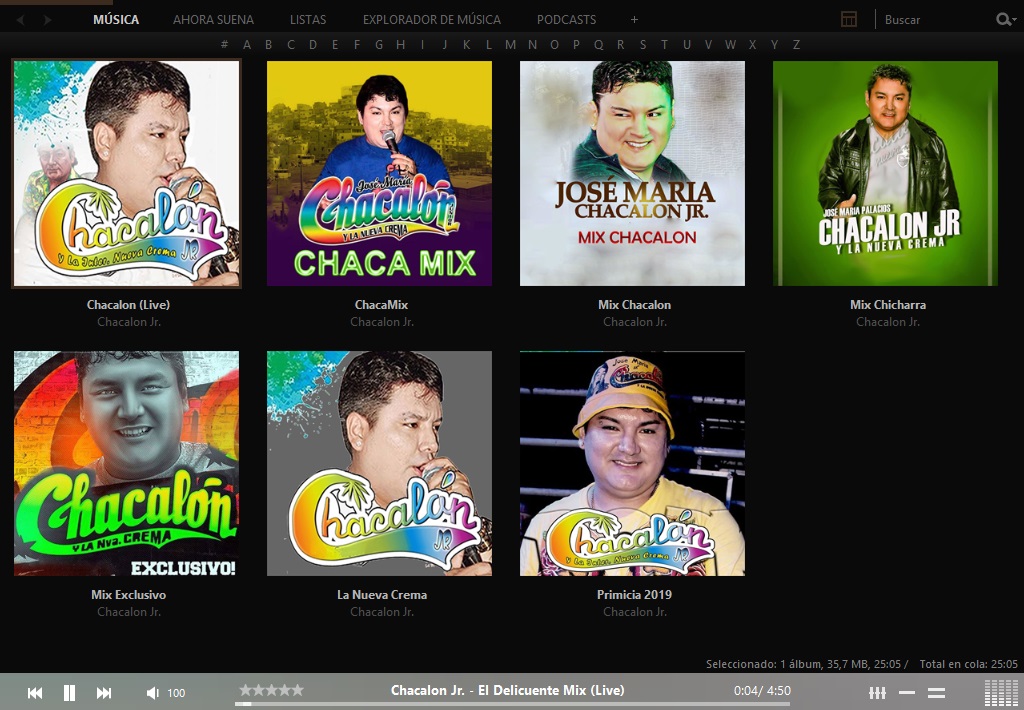 DISCOGRAFIA CHACALON JR.