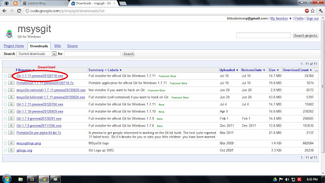 Editors: How to use Git in Sublime Text Editor in window7?