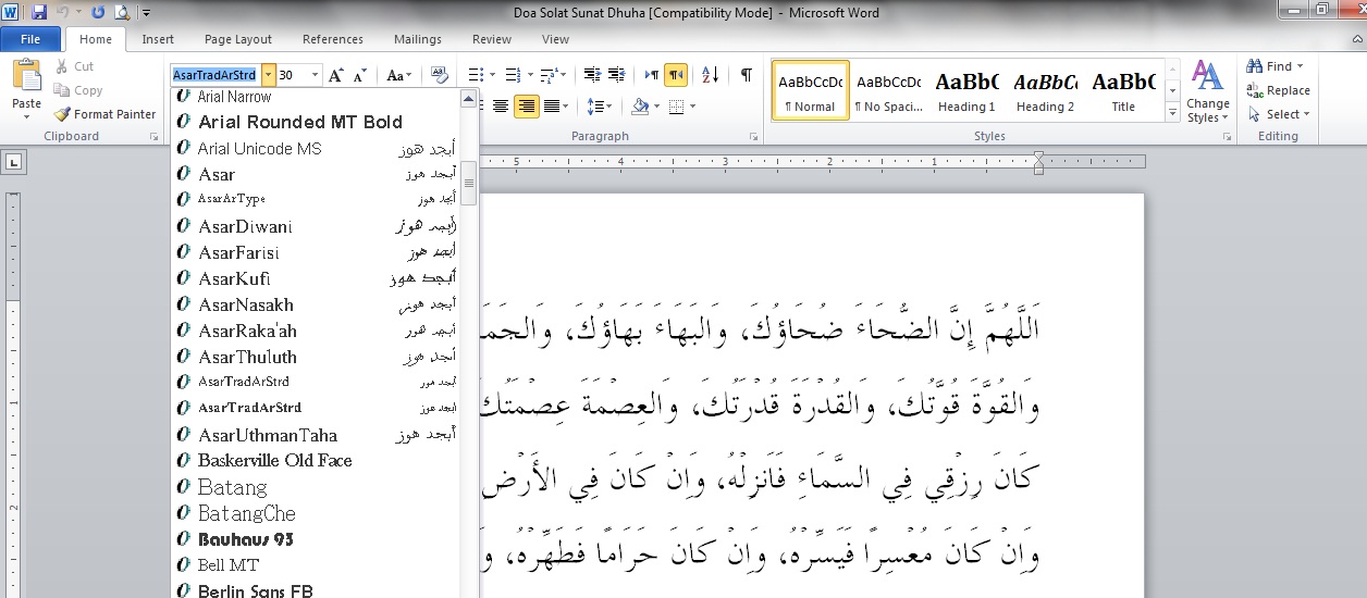 AsarFonts: Pengenalan