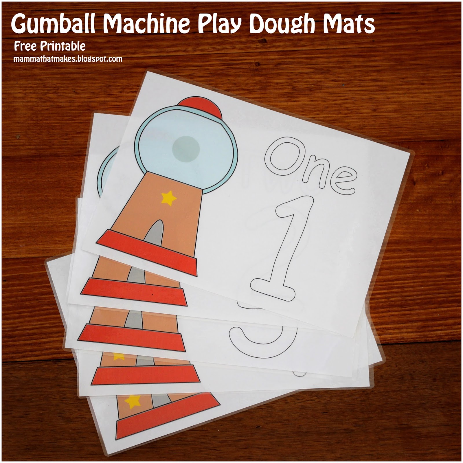 Mamma That Makes: Play Dough Mats - Gumball Machine