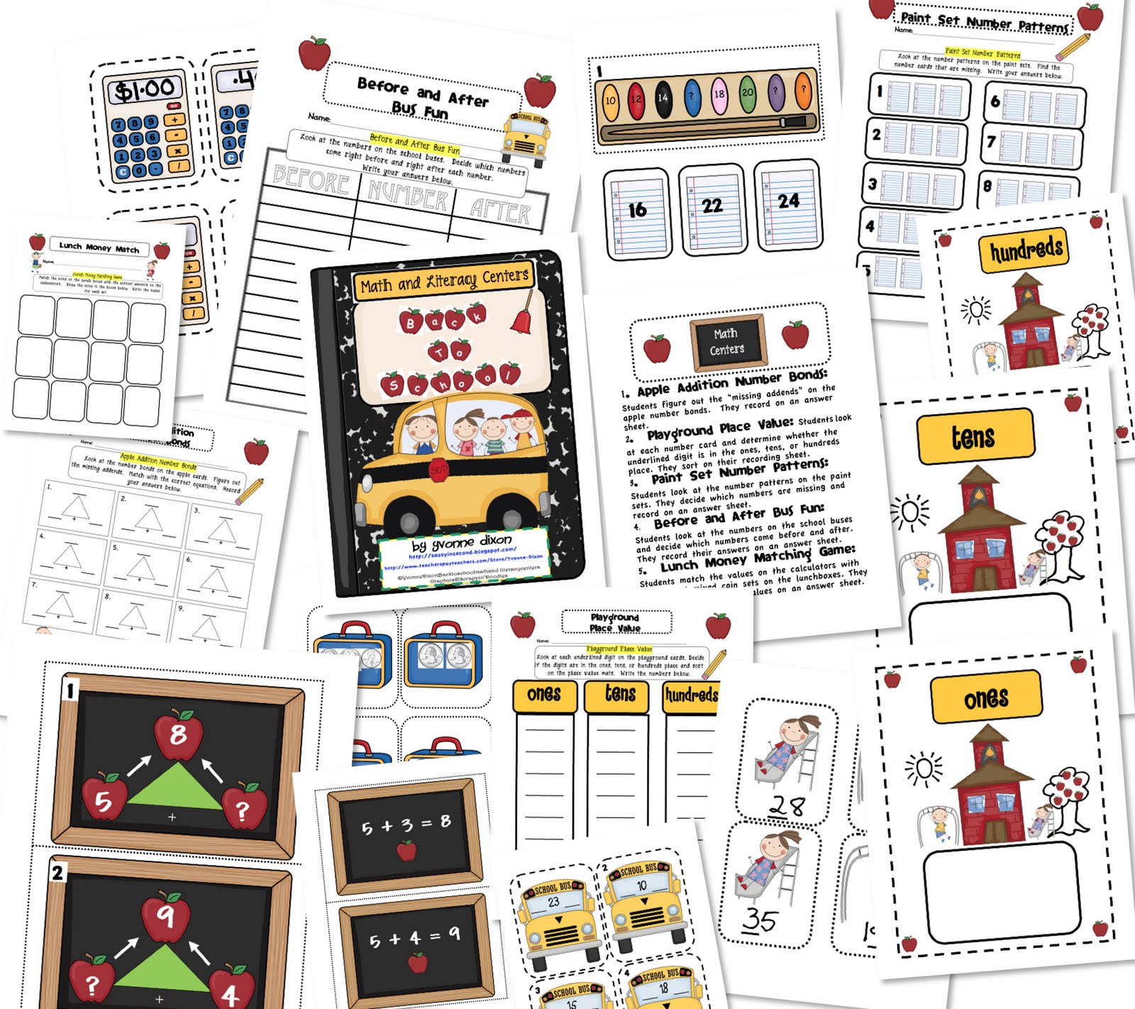 Sassy in Second: Just posted my Back to School "Get on the Bus" Math ...