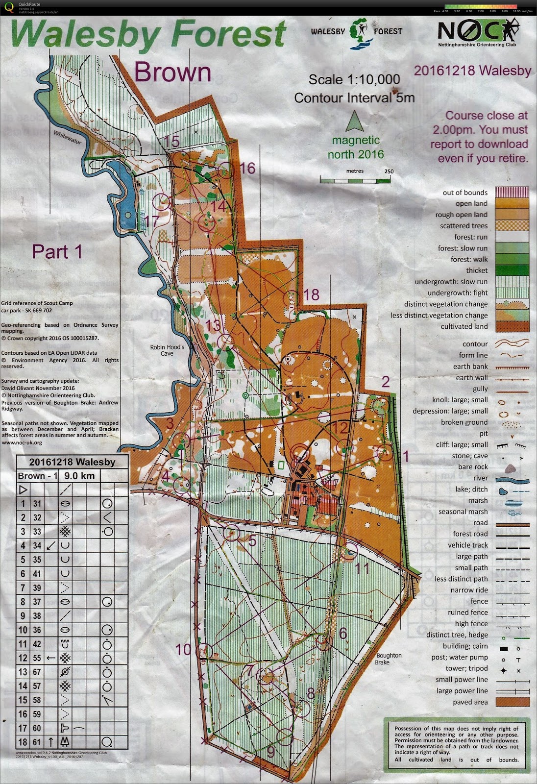 Orientēšanās kartes: Walesby Forest (Mansfield)