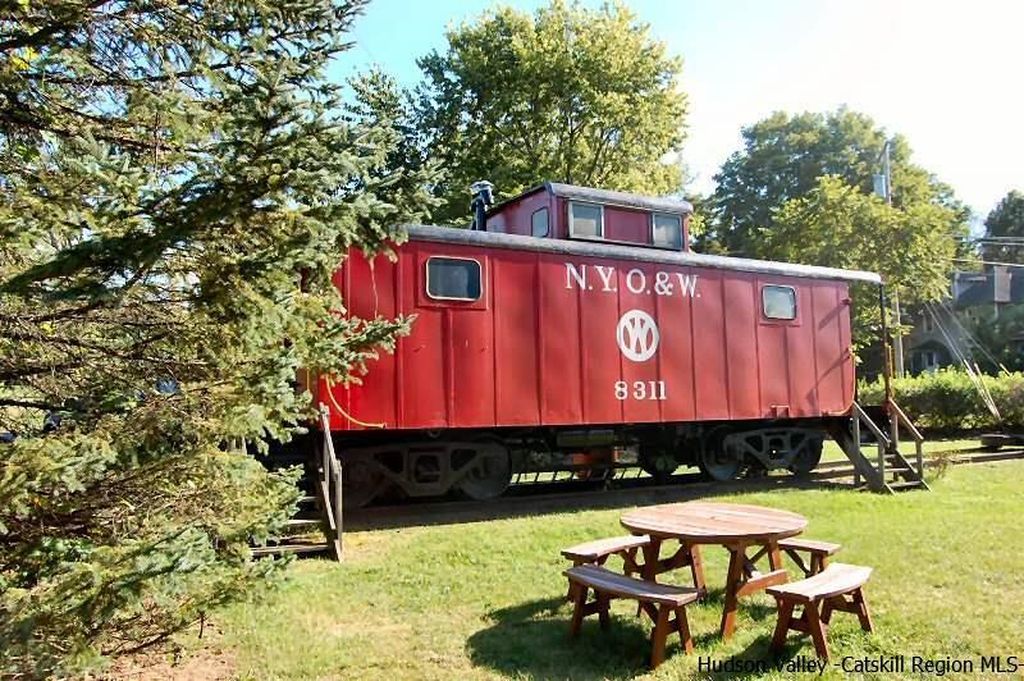 Sweet House Dreams: 1902 Train Station with Caboose in Accord, New York