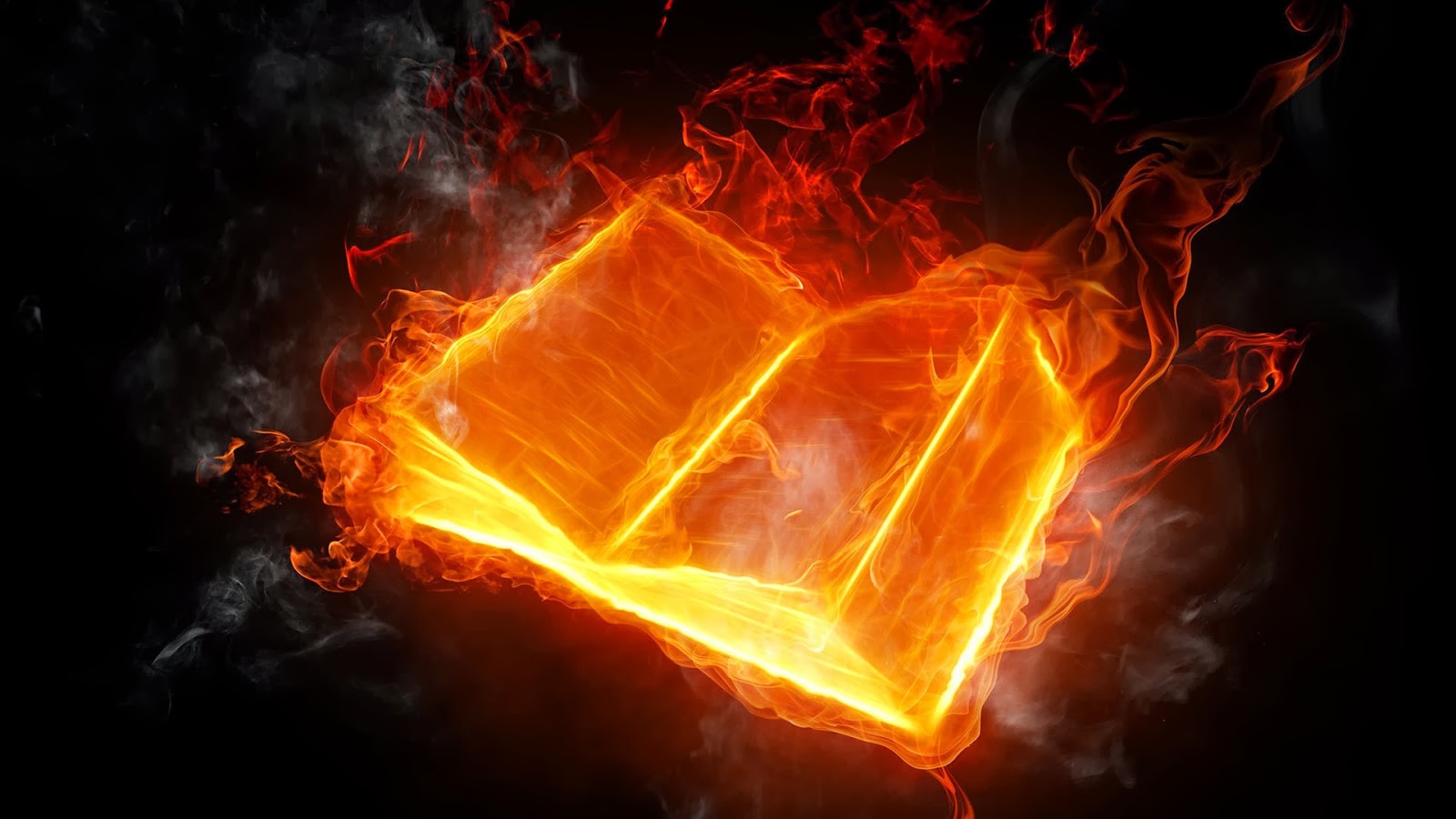 Book Fire - Wallpaper SIA
