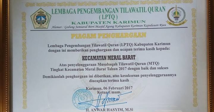 maribelajar: Piagam Lebih Tinggi Nilainya