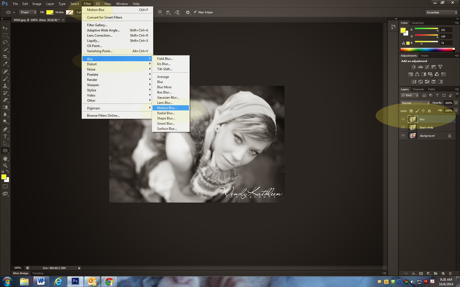 Blurred Face in Photoshop - CVHS Photography