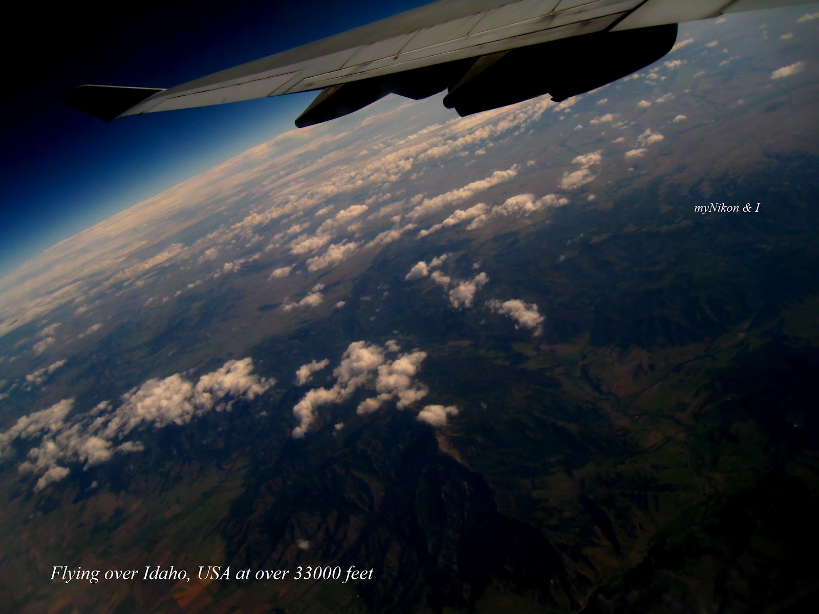 My Nikon and I: Sights at 33000 feet!