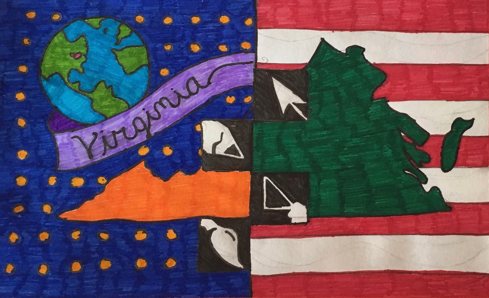 Art Room Blog: YAM Flag 2018 Virginia...