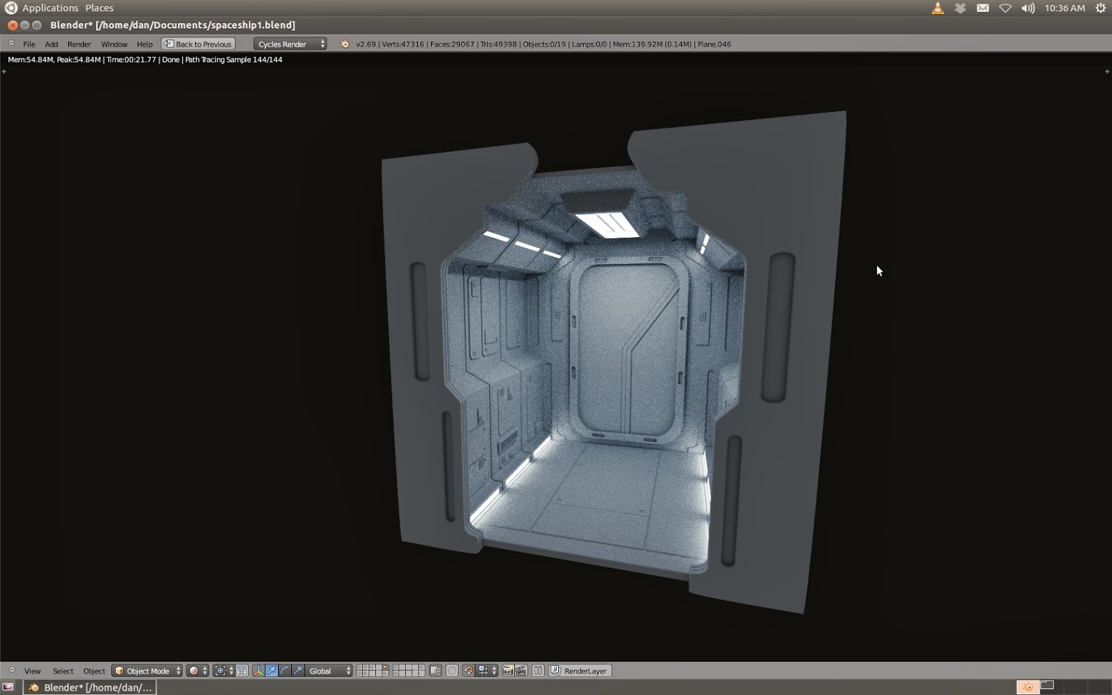 Dan Brown CGI | Sci-fi Art: Viminal Gunship Interior